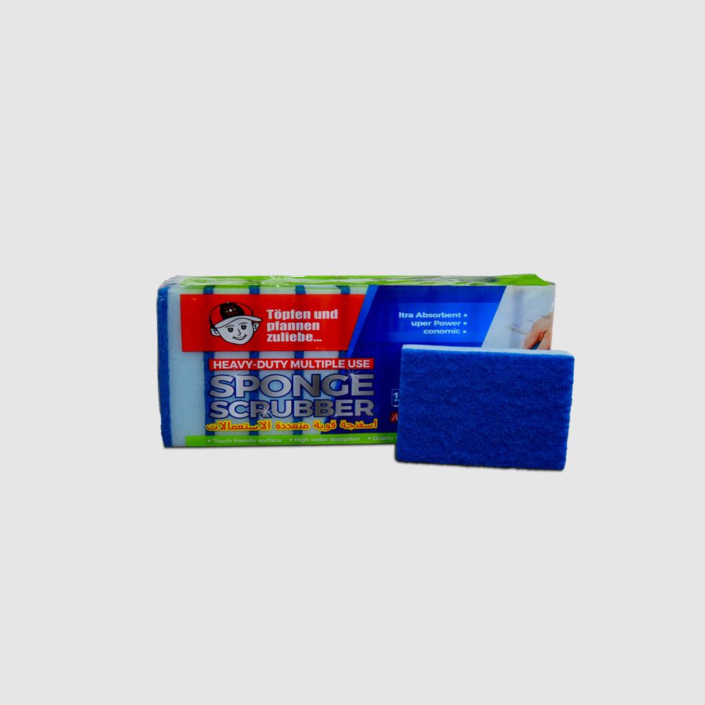 Sponge with scourer | BLUE