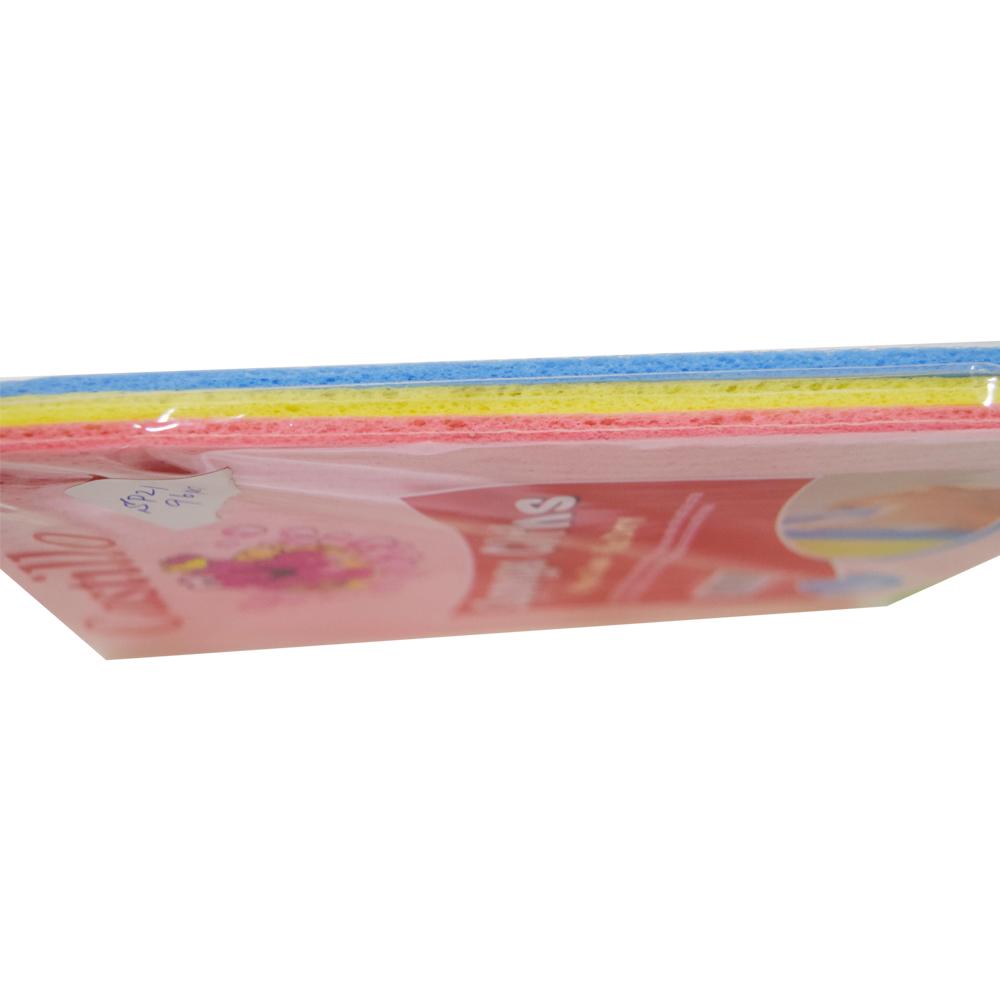 Heavy Duty Sponge Cloth Red, Yellow & Blue 20 x 17 cm