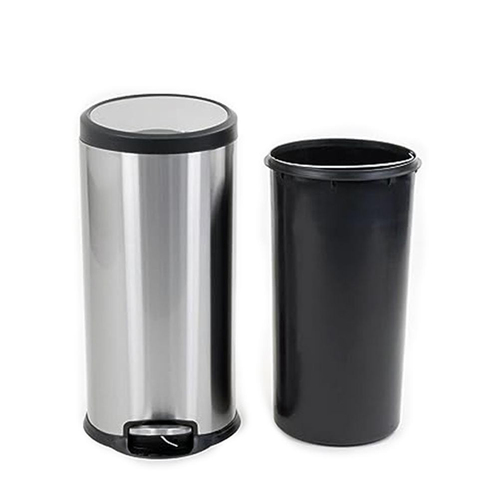 Stainless Steel Slow Motion Bin with Pedal 27 Liters