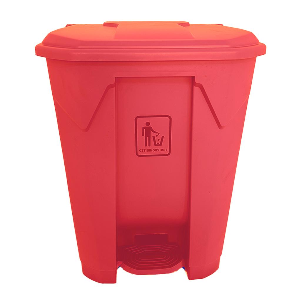 AKC Plastic Garbage Bin | 68LTR | RED
