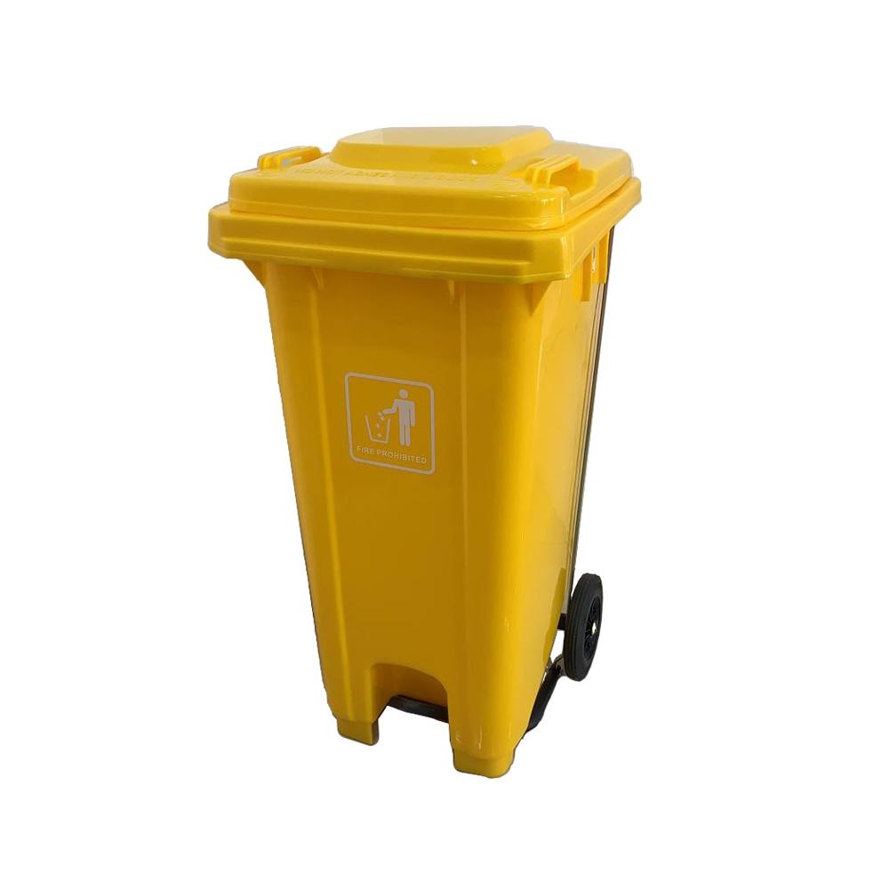 AKC Plastic Garbage Bin | 120LTR | YELLOW