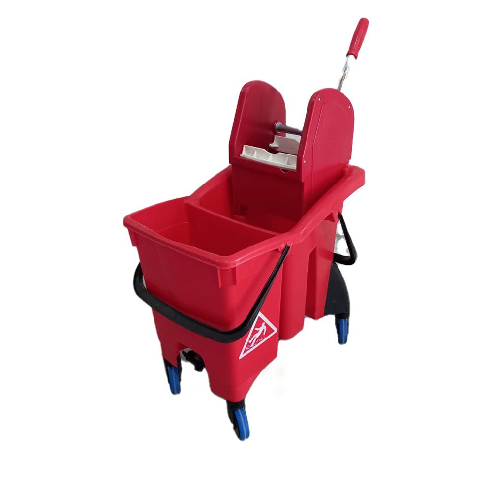 Filmop | Double Split Bucket Mop Trolley | 30LTR | RED