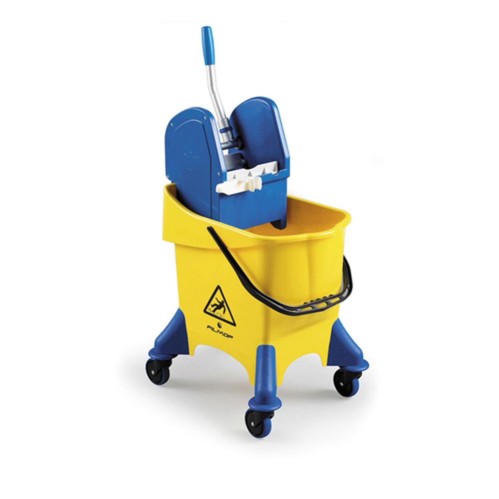 Filmop | Single Mop Bucket Trolley | 30LTR | YELLOW